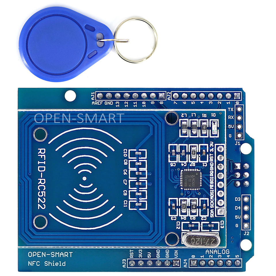 NFC-bouclier-RFID-RC522-Module-RF-capteur-de-carte-puce-S50-RFID-carte ...
